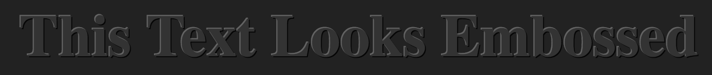 CSS3's Embossed Text Effect - CSS Reset